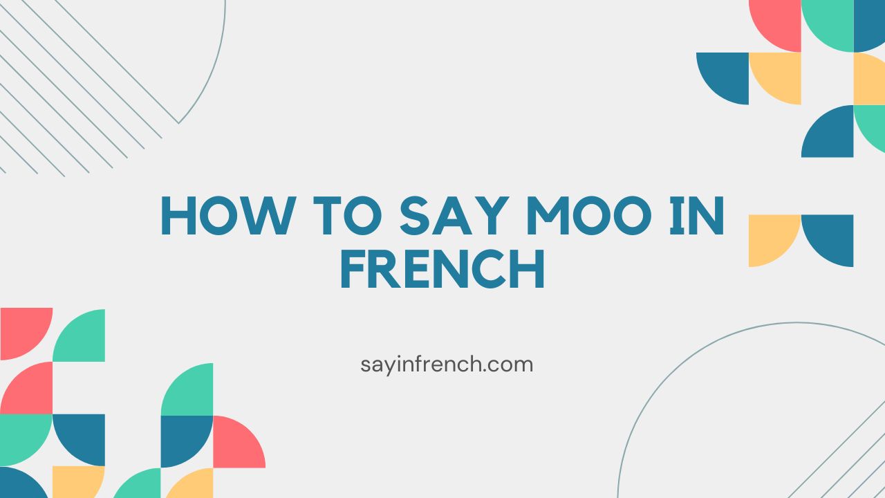 How To Say Moo In French